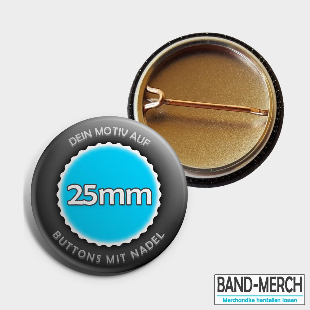 25mm Buttons (mit Nadel), versandkostenfrei - schnelle Lieferung