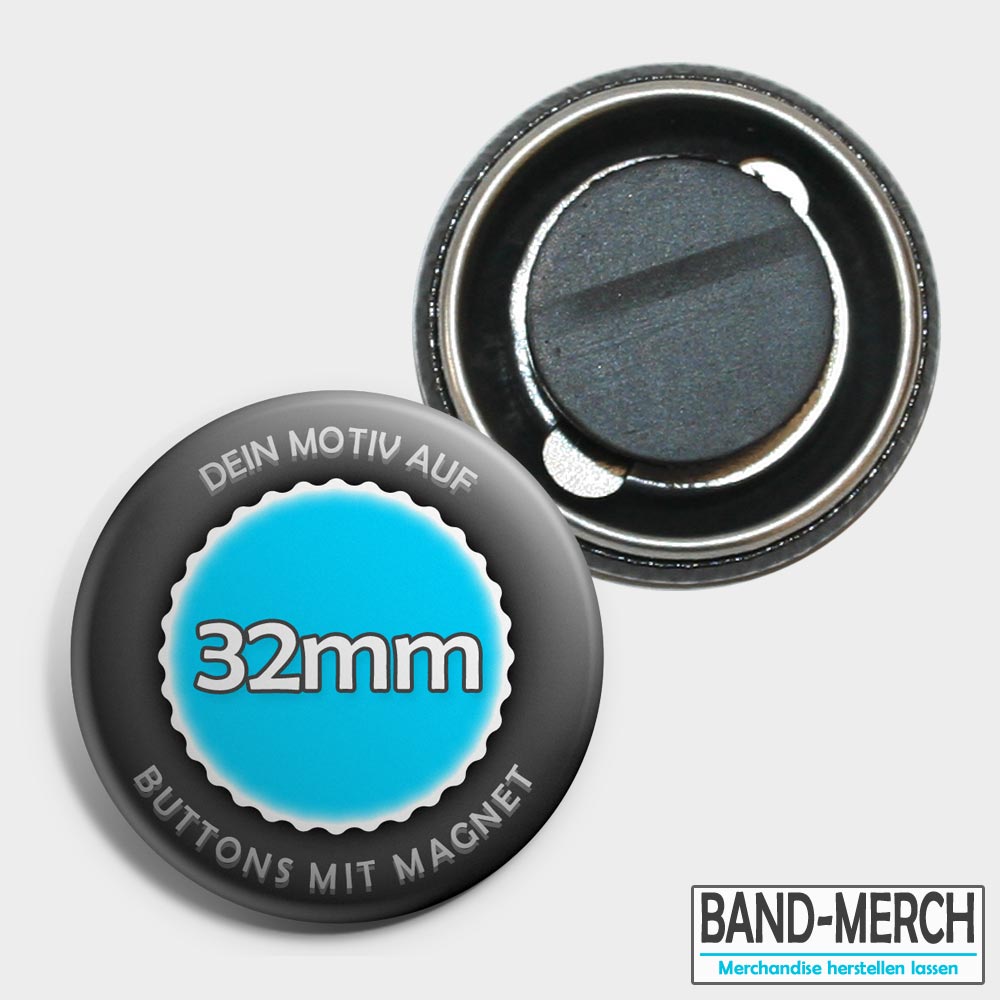 32mm Buttons als Kühlschrankmagnet bestellen
