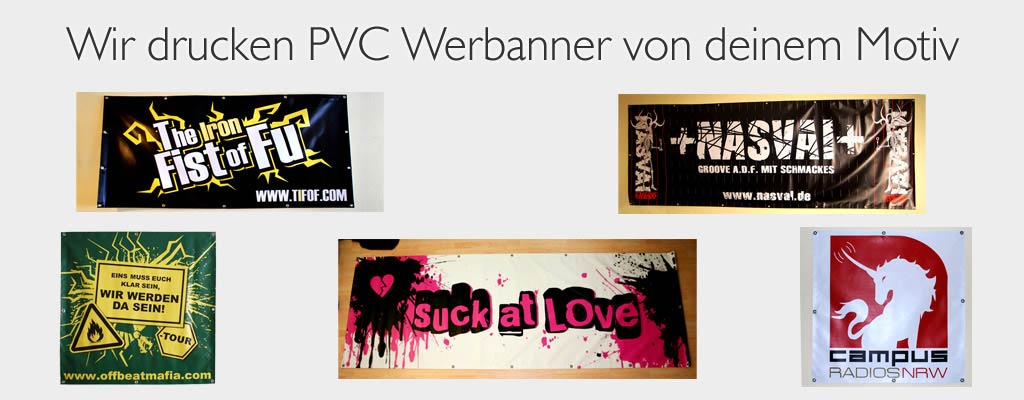 Band Merch herstellen lassen - Aufkleber, Buttons, CDs, Shirts & Banner